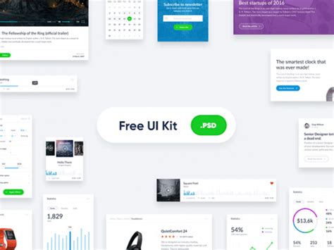 Free Basic Widget Style UI Kit For Websites DesignHooks