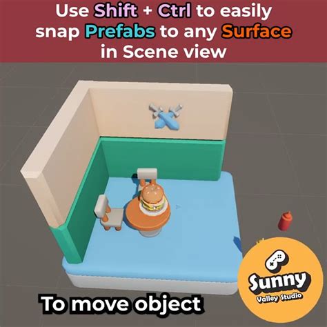 unity scene view quickest way to snap objects to the floor unitytips
