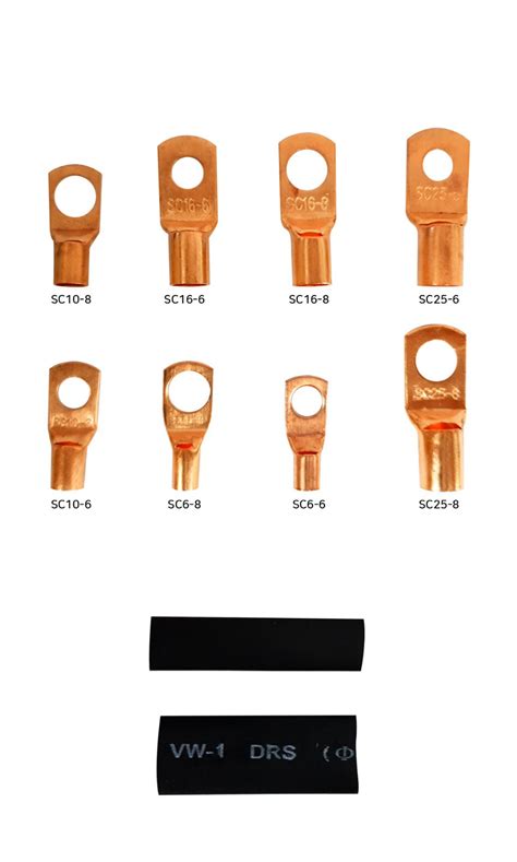 압착 단자 압착터미널 링단자 O형 수축튜브 세트 10종 Hce4902a Hcf4902a