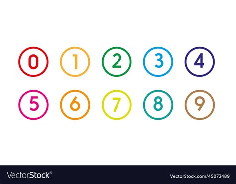 Creative Of Number Bullet Royalty Free Vector Image