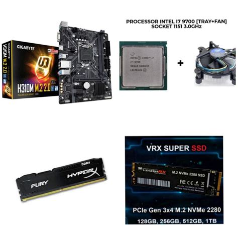 Paket Processor Gaming Intel Core I7 Gen 9 Lga 1151 Ram Ddr4 16gb Nvme