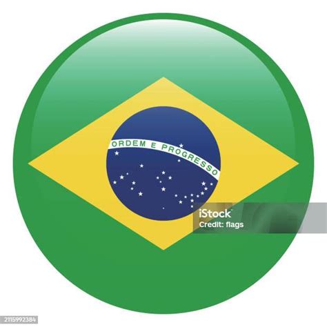 브라질 국기입니다 플래그 아이콘입니다 표준 색상 둥근 깃발 3d 일러스트레이션입니다 컴퓨터 일러스트레이션 디지털 일러스트레이션 벡터 일러스트 레이 션입니다 0명에 대한 스톡