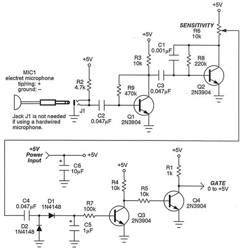 Detecting Sounds With The Sonic Sensor Electronic Schematics Digital Circuit Circuit