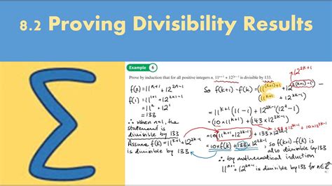 82 Proving Divisibility Results Core 1 Chapter 8 Proof By Induction