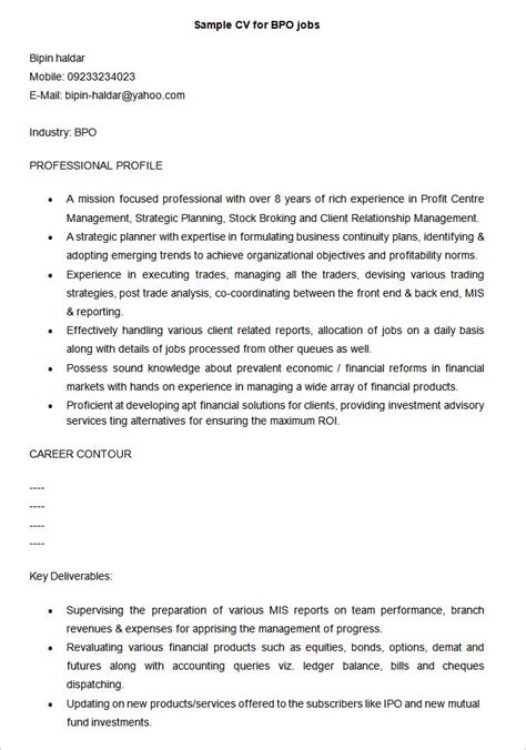 38 Bpo Resume Templates Pdf Doc