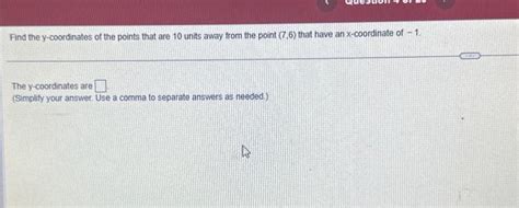 Solved Y Coordinate Chegg Com