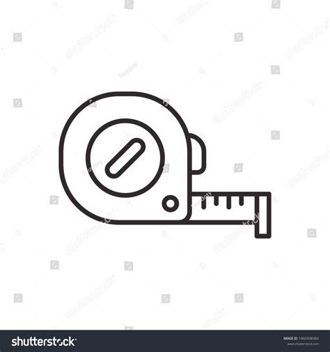Measure Tape Line Icon Simple Outline Stock Vector Royalty Free 1960498384