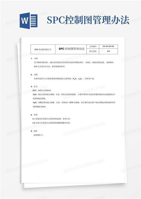 Spc控制图管理办法word模板下载 编号qkyxbzxz 熊猫办公