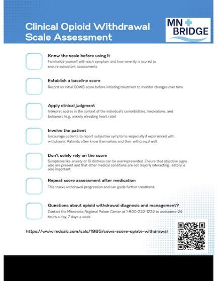 Clinical Opioid Withdrawal Scale Cows Guide Mn Bridge