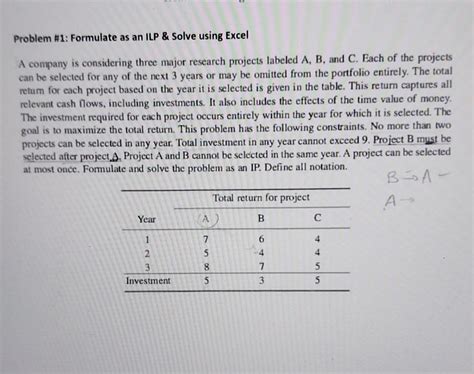 Solved Problem 1 Formulate As An Ilp And Solve Using Excel