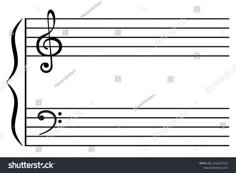 Illustration Music Notation Template Piano Stock Vector Royalty Free 2243297255 Shutterstock