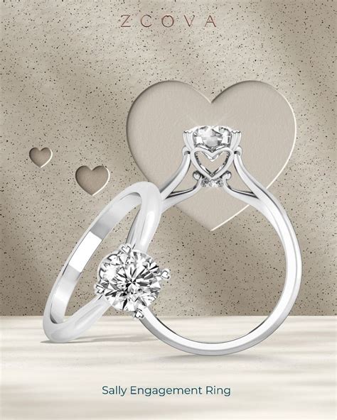 Sally Engagement Ring Gold Diamond Solitaire By Veronica