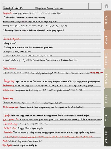 Categorizing And Concepts O N E T W O T H R E E F O U R F I V E S I X S E V E N O N E T W O T