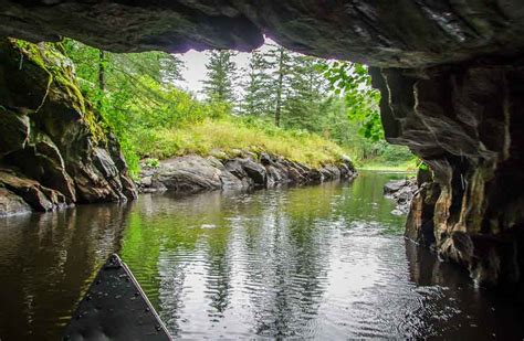 Canoeing The Caddy Lake Tunnels In Whiteshell Provincial Park Hike Bike Travel