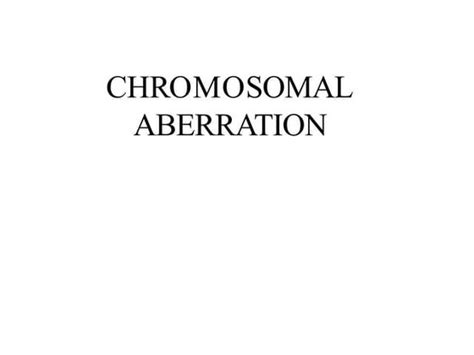 Chromosomal Abnormalities Ppt