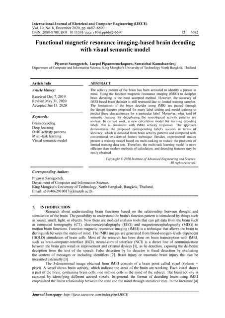 Functional Magnetic Resonance Imaging Based Brain Decoding With Visual