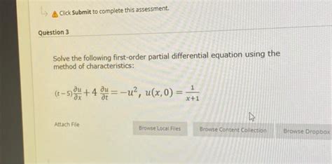Solved Solve The Following First Order Partial Differential