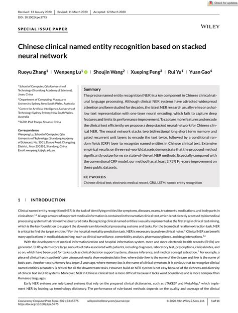 Pdf Chinese Clinical Named Entity Recognition Based On Stacked Neural