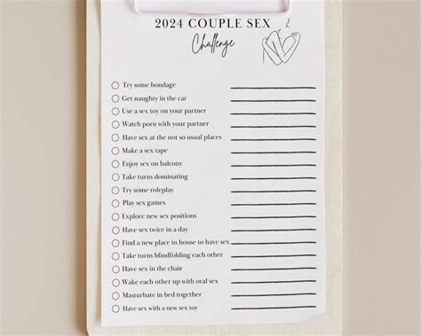 Couples Sex Challenge Printable Kinky Sex Challenge For Couples To Spice Up Your Bedroom