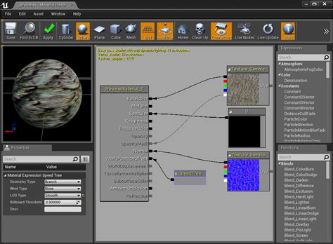 ue4 material editor [speedtree documentation]