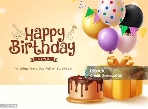 생일 축하합니다 인사말 벡터 디자인 생일 초대장과 초콜릿 케이크 3차원 형태에 대한 스톡 벡터 아트 및 기타 이미지 3차원 형태 기념일 낮 Istock