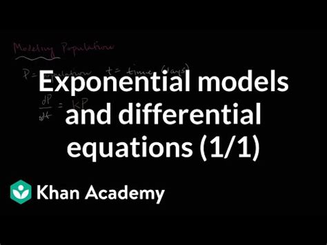 Modeling Population With Simple Differential Equation First Order Differential Equations