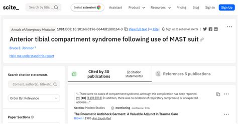 Anterior Tibial Compartment Syndrome Following Use Of Mast Suit
