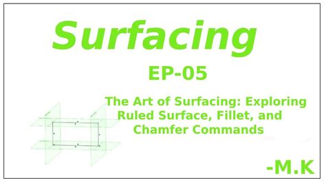 How To Use Ruled Surface Fillet And Chamfer Commands In Solidworks Youtube
