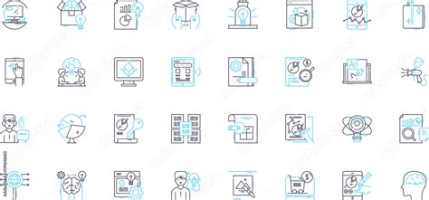 Mutual Support Linear Icons Set Encouragement Empathy Unity Solidarity Friendship