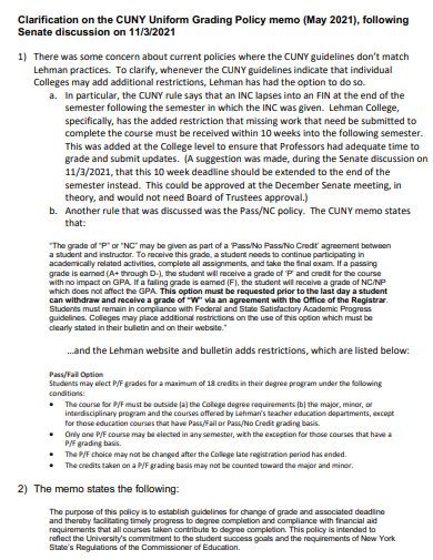 Policy Memo Examples To Download