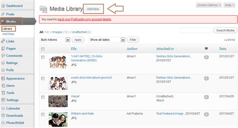 Unggah Upload Gambar Pada Library Situs Bantuan