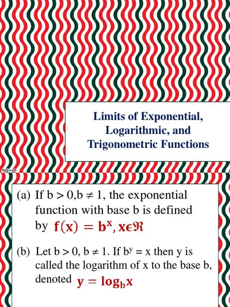 lesson 3 limits of exponential logarithmic and trigonometric functions pdf function