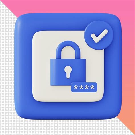 Premium Psd 3d Render Simple Blue Padlock Protect Icons Template For Ui Ux Web Mobile Apps