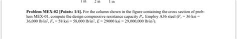 Problem Mex 02 Points 14 For The Column Shown In