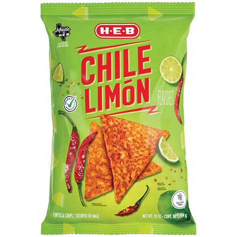 H E B Chile Limón Flavored Tortilla Chips Shop Chips At H E B