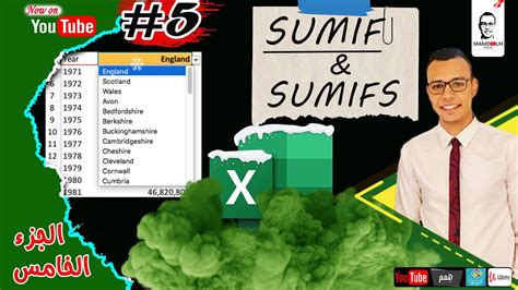 sumif sumifs drop down list in excel معادلات الجمع بشرط والقوائم