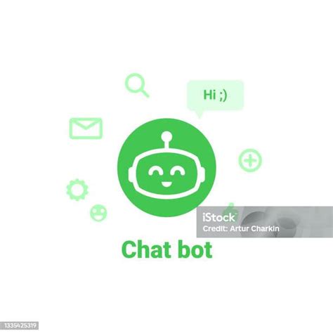 챗 봇 로고 디자인 컨셉 웹 디자인용 Ui Ux 요소입니다 챗봇에 대한 스톡 벡터 아트 및 기타 이미지 챗봇 아이콘