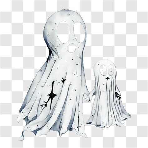 Download Pair Of White Ghosts Holding Hands Pngs Online Creative Fabrica