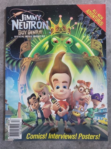 Nickelodeon Jimmy Neutron Official Movie Magazine With Comics And