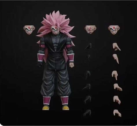 Studio Beast Deities Dragon Ball Ssj3 Mask Goku Black Action Pink Hair