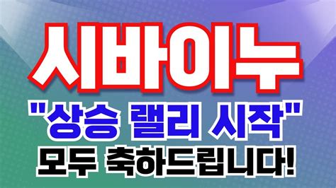 시바이누 상승 랠리 시작 모두 축하드립니다 Youtube
