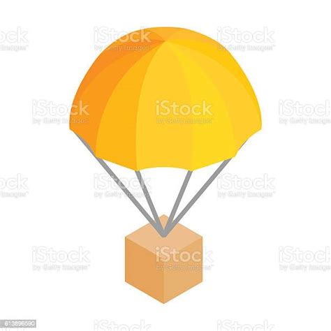 상자 낙하산 3d 등소 아이콘 낙하산 항공 비행체에 대한 스톡 벡터 아트 및 기타 이미지 낙하산 항공 비행체 등측투영법 개념 Istock