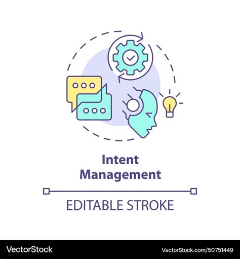 Intent Management Multi Color Concept Icon Vector Image