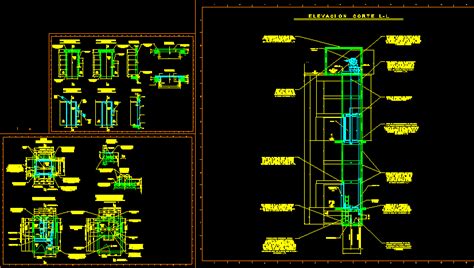 Planos De Elevador Completo Ascensor En Sistemas De Elevación