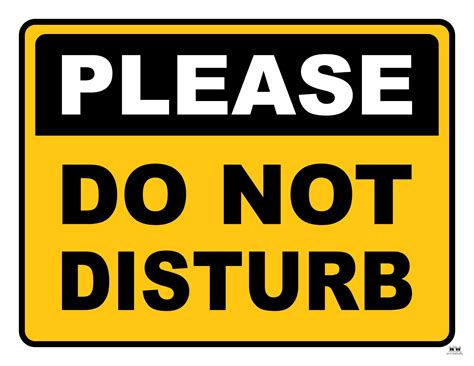 Do Not Disturb Sign Printable Free