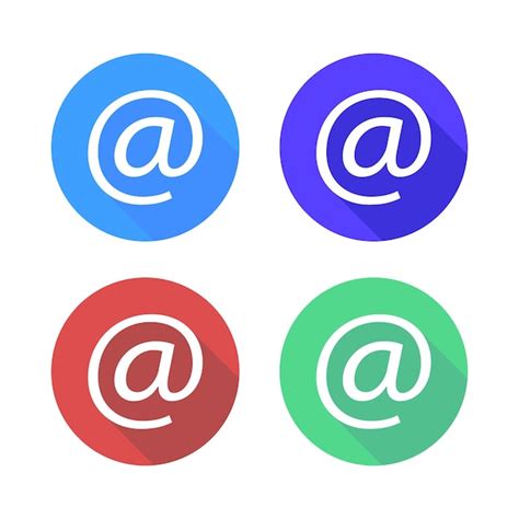 Free Vector Mail At Sign Multiple Set