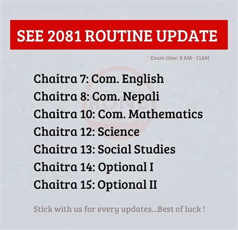 Routine Of Nepal Ronb See 2081 Routine Published Now ️ Goodluck Instagram