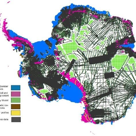 Coverage Of Datasets Used In Construction Of The Surface Grid