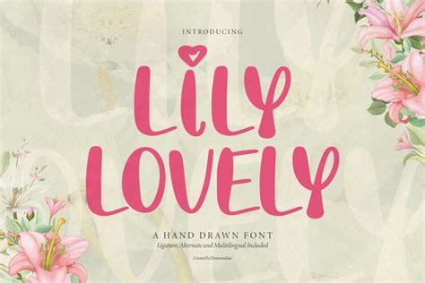 Lily Lovely Hand Drawn Font