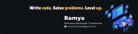 Ramya Sridevi Freelance Software Developer Open To Collaborations Freelance Linkedin